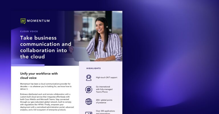 Unify your workforce with cloud voice | Cloud Voice Datasheet